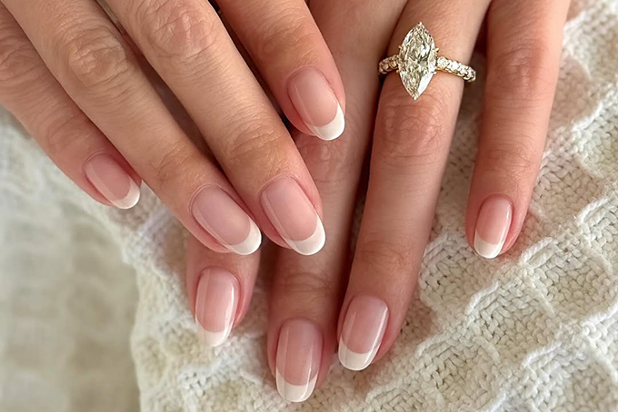 Consider adopting these timelessly chic bridal nails for your big day